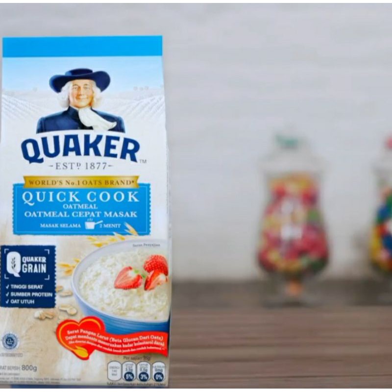 Jual Quaker Oat Quick Cooking Instant Oatmeal 800 gr | Shopee Indonesia