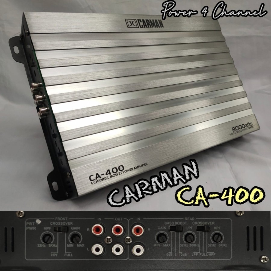 Jual Power Amplifier Mobil Carman CA 400 8000watt 4channel | Shopee Indonesia