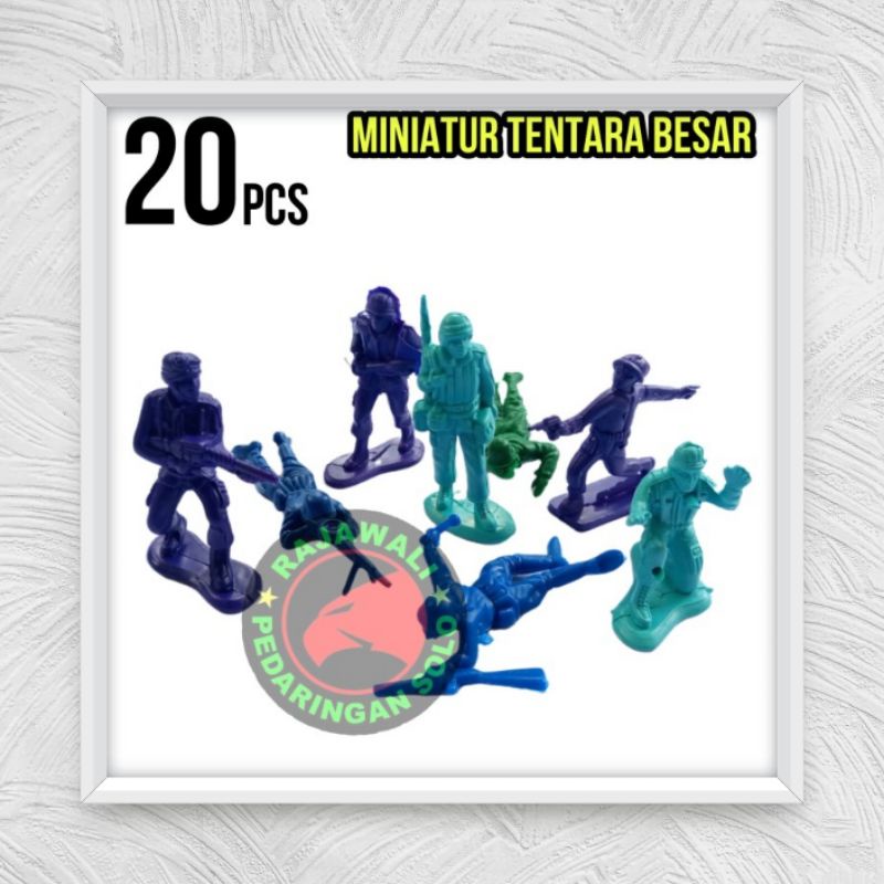 Jual MINIATUR TENTARA BESAR 20PCS MINIATUR TENTARA PLASTIK | Shopee ...