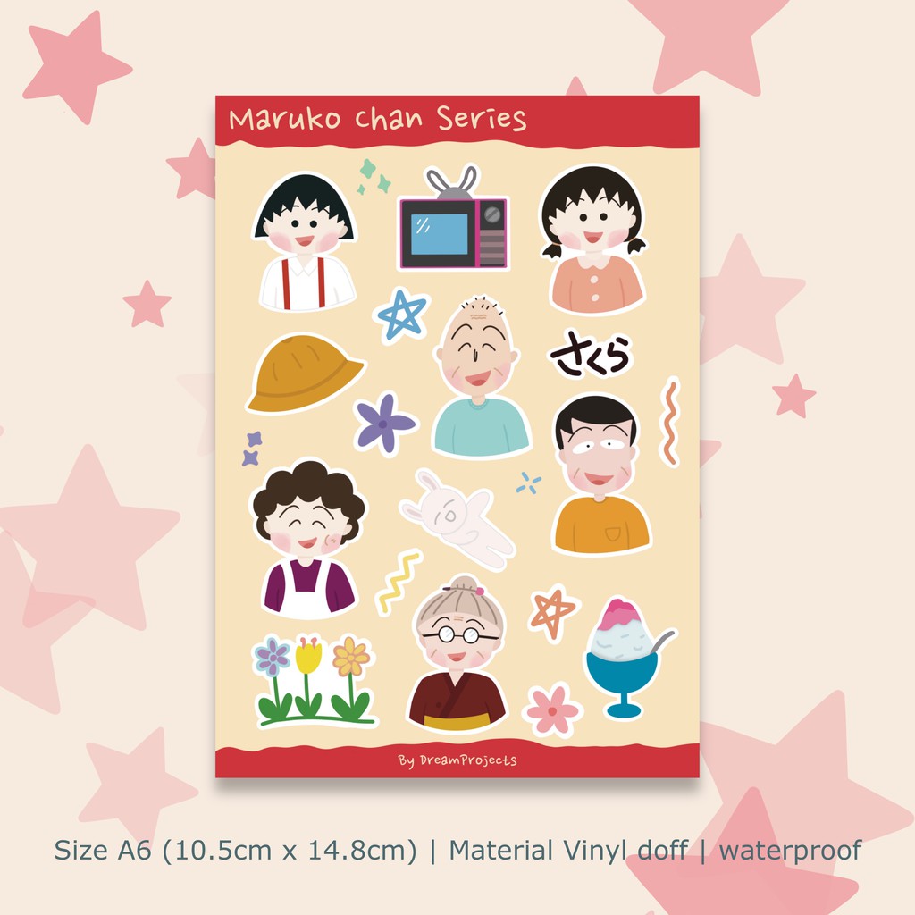 Jual Chibi Maruko Chan Series Sticker Sheet | Shopee Indonesia