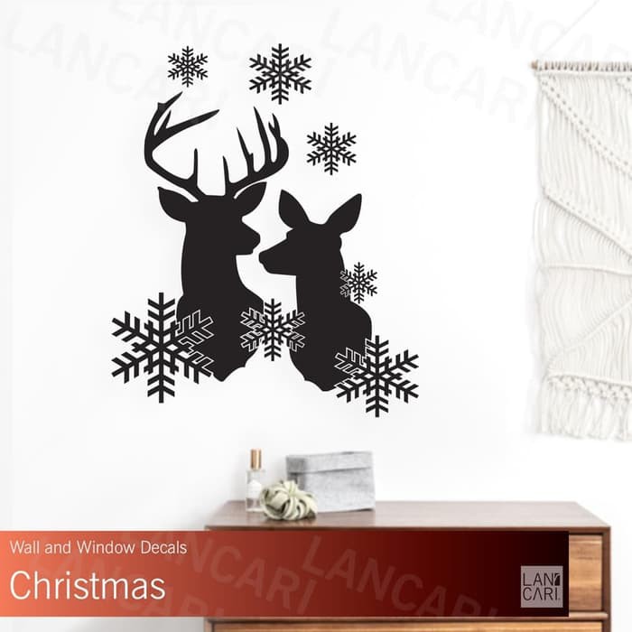 Jual Stiker Natal Rusa salju christmas Sticker Decal Window Kaca ...