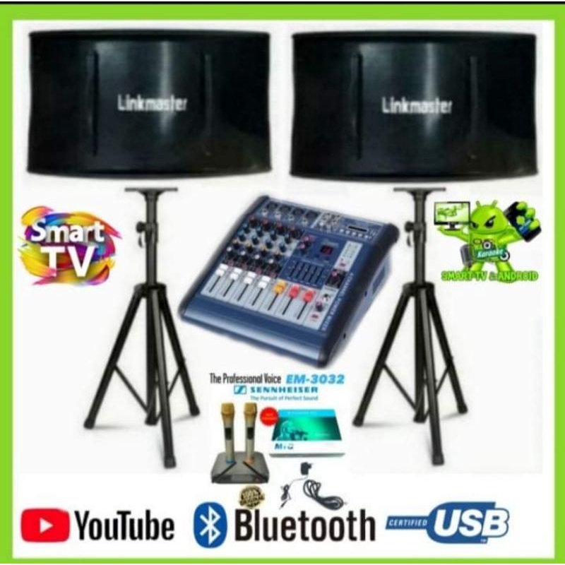 Jual Karaoke set 10 inch link master power mixer bluetooth karaoke ...