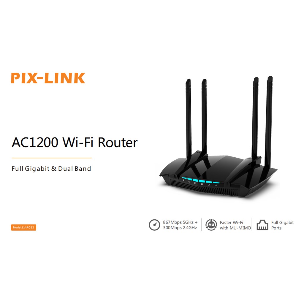 Jual PIX-LINK 1200mbps Wireless-AC Dual Band Repeater/AP/Router AC1200 ...