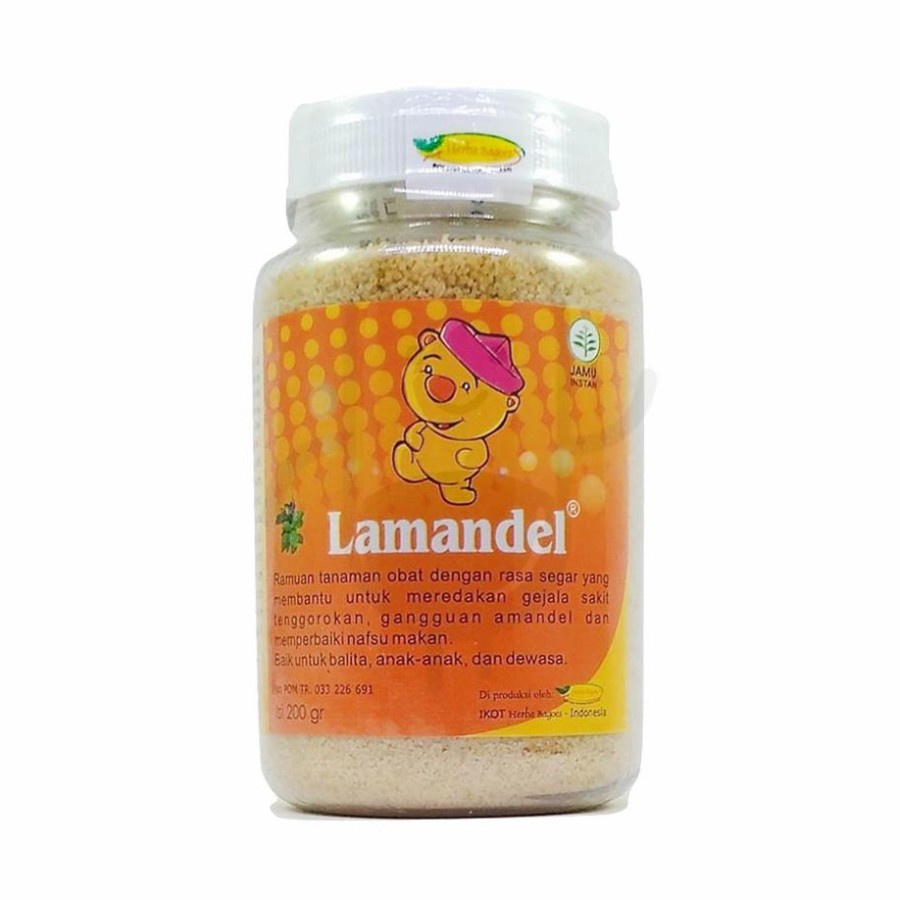 Jual LAMANDEL Bubuk Obat Herbal Atasi Amandel | Kemasan Botol 200gr ...
