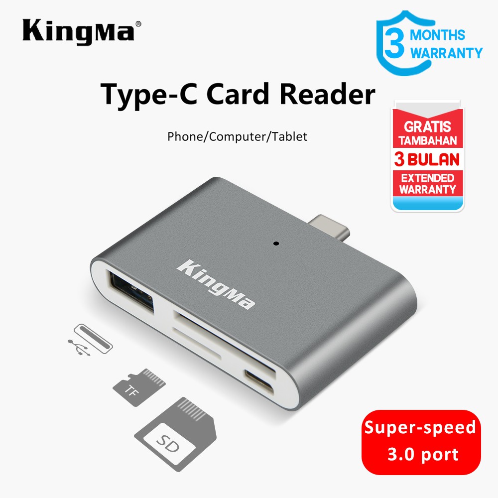 Jual KINGMA Card Reader 3in1 TF / SD Card / OTG with USB Type-C ...