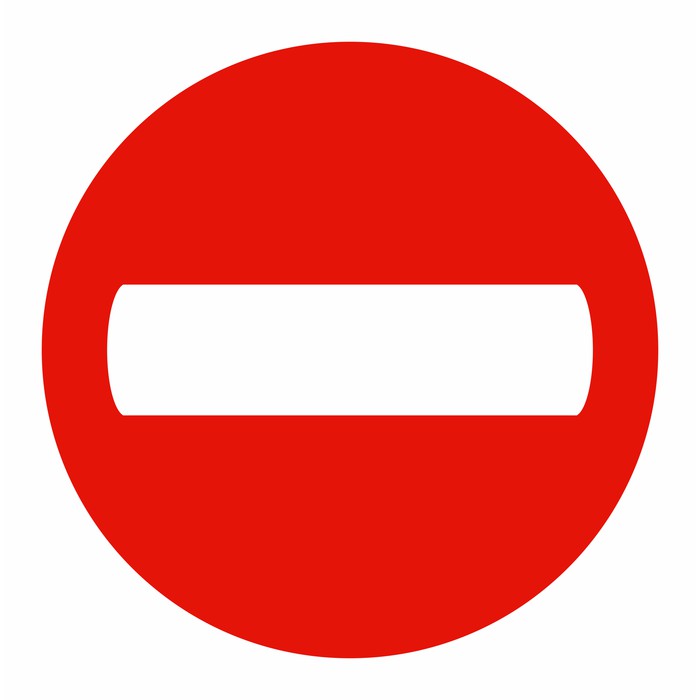 Jual RAMBU DILARANG MASUK Forboden Lingkaran ACP / Aluminium 60 cm ...