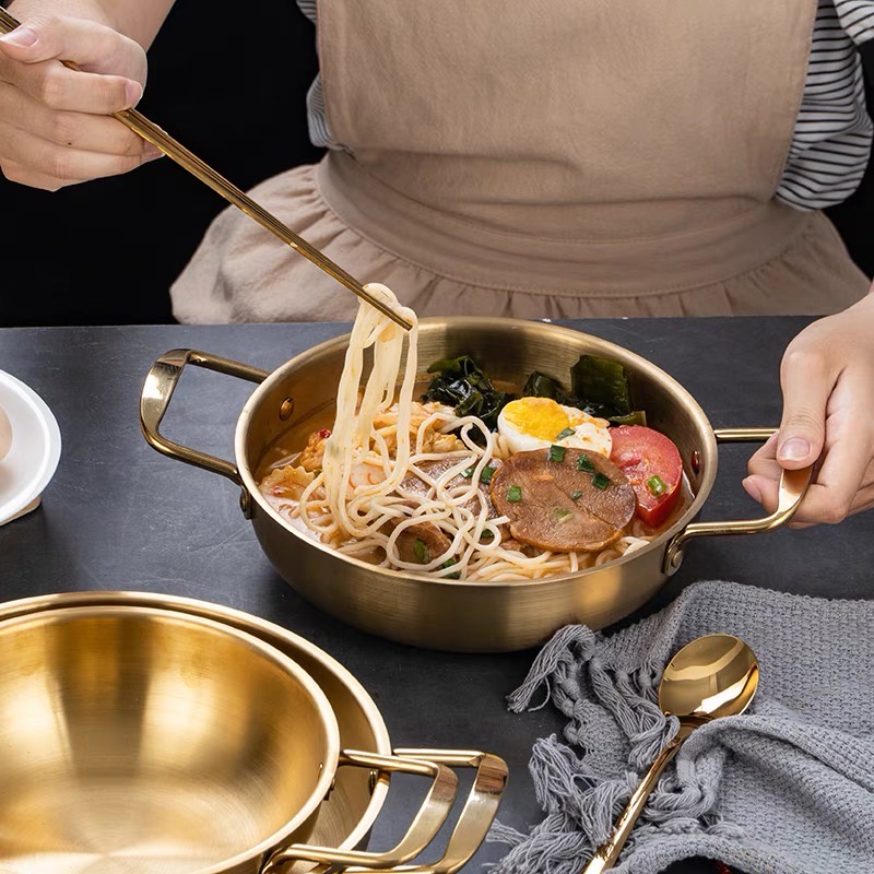 Jual PAEL COOKING POT GOLD PANCI DATAR EMAS PANCI KOREA RAMYUN RAMEN ...