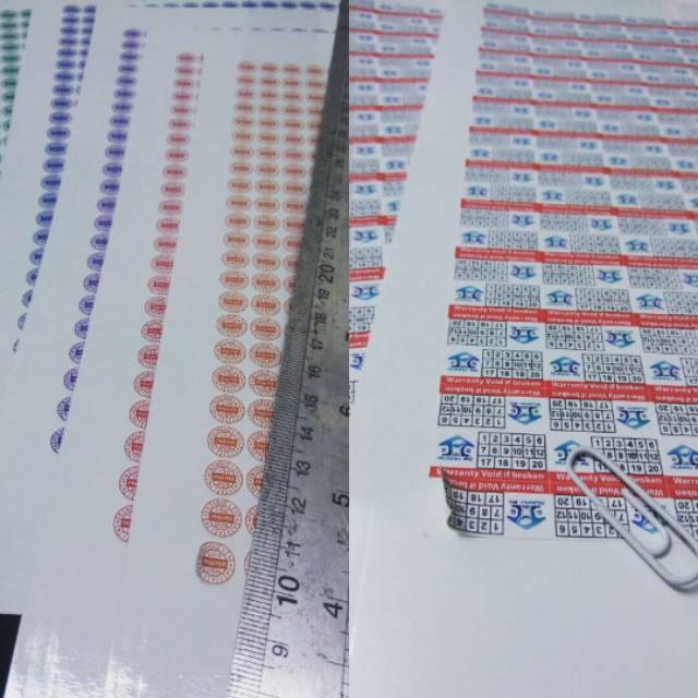 Jual Sticker Segel Garansi bahan Pecah Telur ukuran kecil 0.5x0.5cm ...