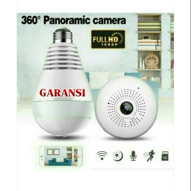Jual Spy cam kamera pemantau bentuk bola lampu bulb cam ip camera wifi ...