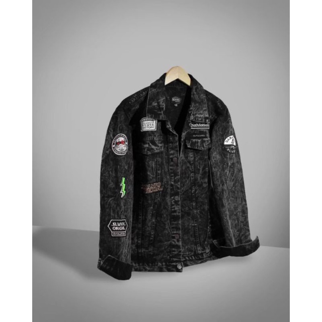 Jual Jaket Jeans Pria Emblem Full Bordir - Sandwash Denim Distro ...