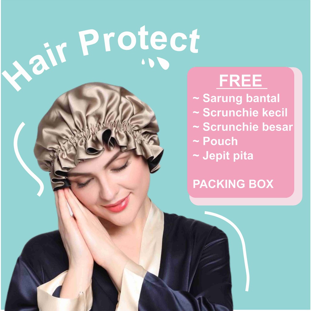 Jual NEW PROMO - HAIR BONNET - HAIR PROTECT - PELINDUNG TIDUR - Alat ...