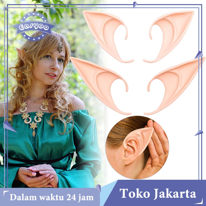 Jual 2pcs Telinga Elf 1 Pair Telinga Palsu Silikon Elf Ears Kuping ...