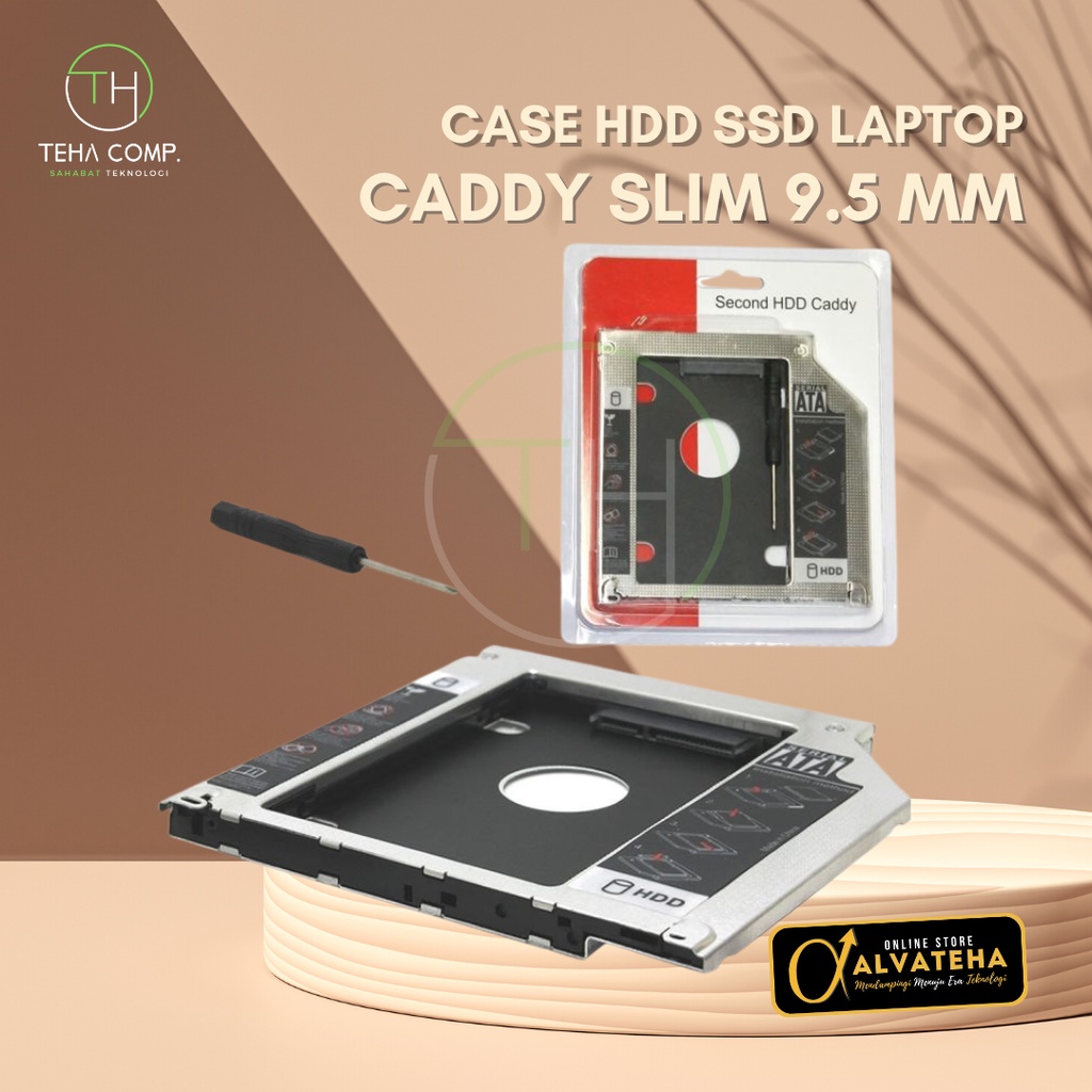 Jual Caddy Hardisk 9.5mm Slim 12.7mm Tebal Case HDD SSD Laptop DVDRW ...