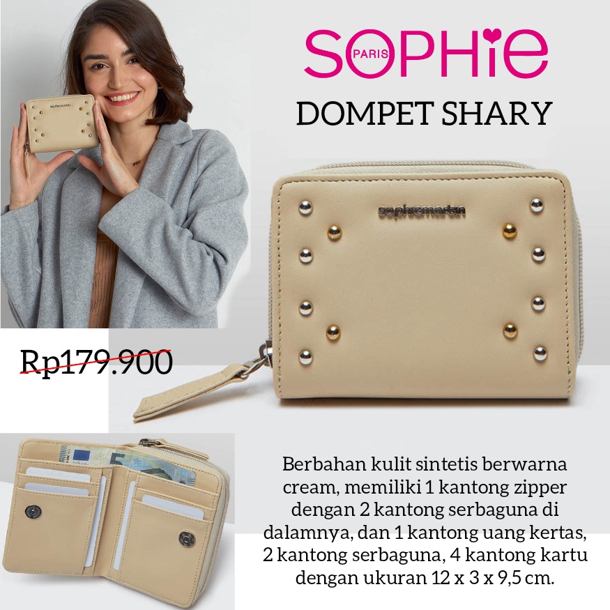 Jual DOMPET SHARY SOPHIE MARTIN PARIS DOMPET WANITA LIPAT CANTIK WOMAN ...