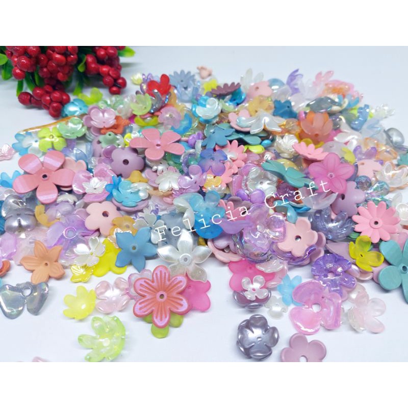 Jual 25gr. Manik kelopak bunga mix motif | Shopee Indonesia