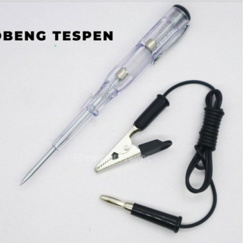 Jual Obeng Test Pen / Circuit Tester DC 6V - 24V With Kabel (41185 ...