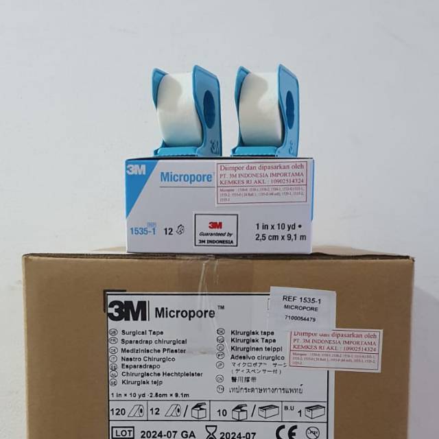 Jual Micropore 3M 2 inch (1 box = 6 roll) | Shopee Indonesia