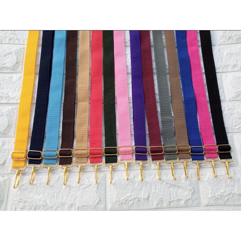 Jual LONGSTRAP / TALI TAS SELEMPANG POLOS UK 2,5CM KRB TEBAL EMAS ...