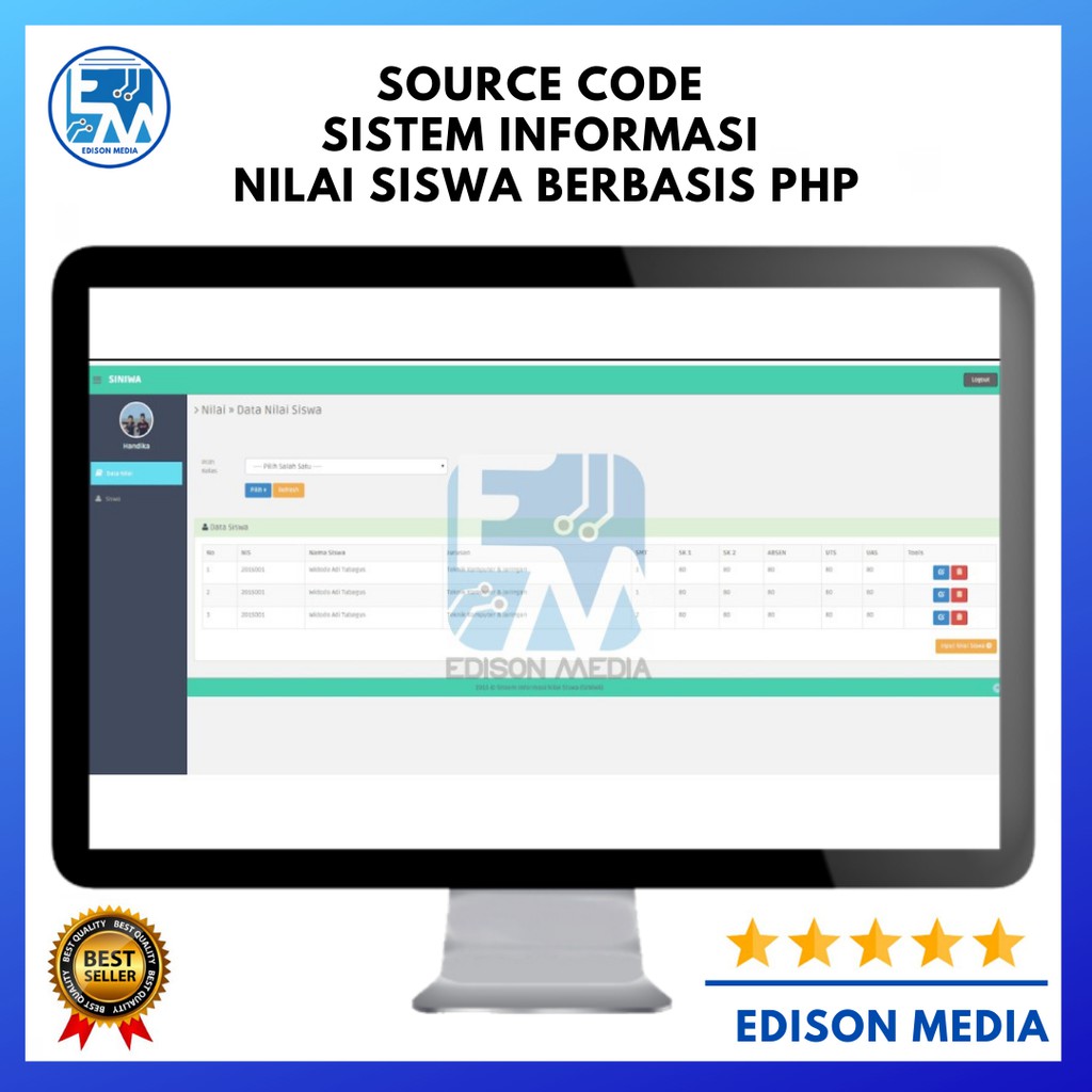 Jual Source Code Sistem Informasi Nilai Siswa Berbasis PHP | Shopee Indonesia