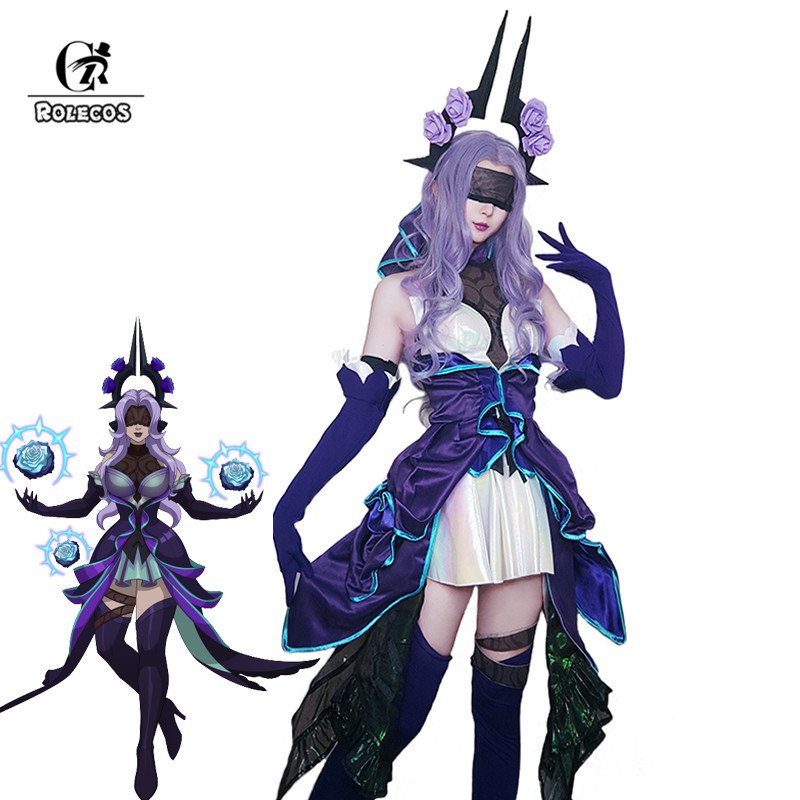 Jual Syndra Cosplay Costume Game LOL Withered Rose Syndra Cosplay ...