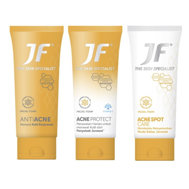 Jual JF Facial Foam Anti Acne / Acne Spot Care / Acne Protect 70gr ...