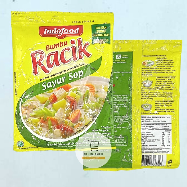 Jual Indofood Bumbu Racik Sayur Sop Instant 20gr | Shopee Indonesia