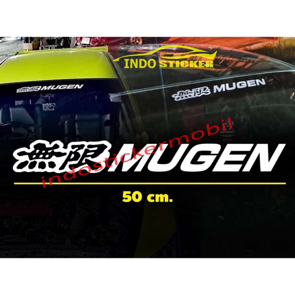 Jual STICKER STIKER MUGEN STICKER KACA DEPAN BELAKNG MUGEN JDM RACING ...