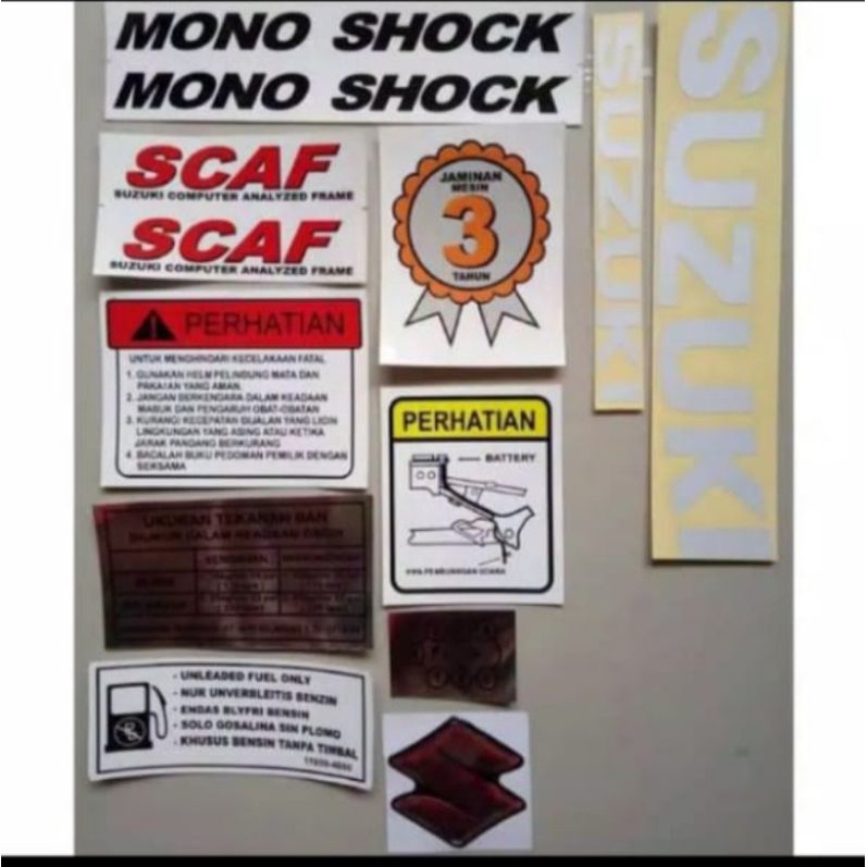 Jual Sticker set / sticker pelengkap / Stiker Rangka Suzuki Satria hiu ...