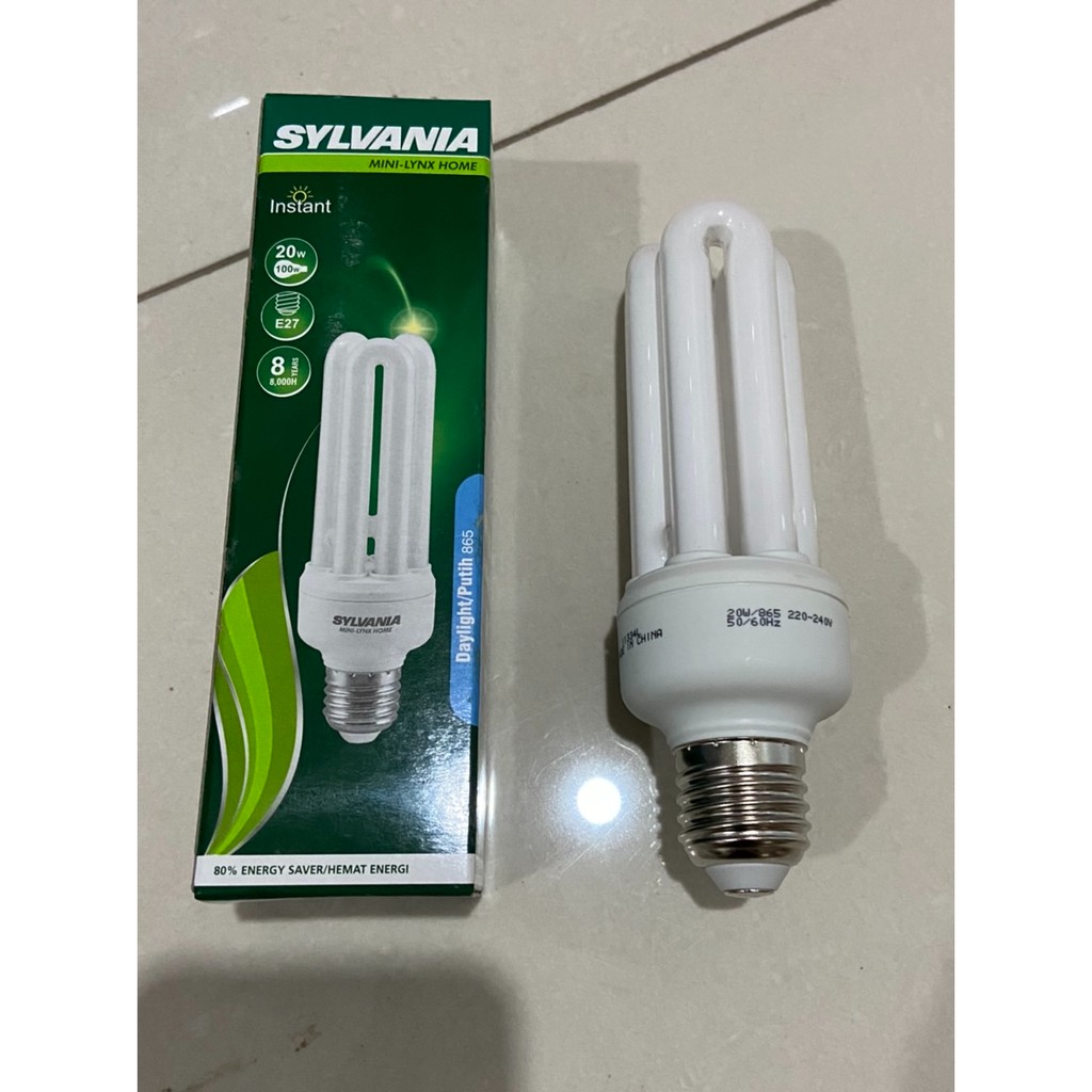 Jual BOLA LAMPU 3U SYLVANIA HEMAT ENERGY 20WATT dan 25WATT PUTIH | Shopee Indonesia