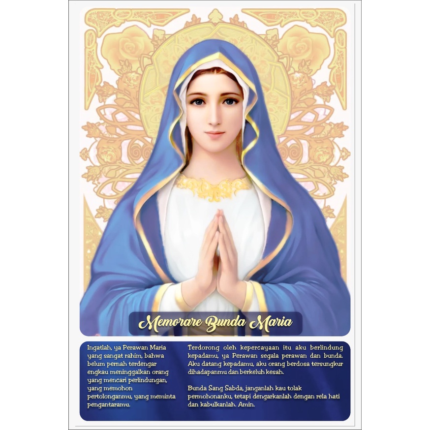 Jual Poster Bunda Maria/ Poster Rohani | Shopee Indonesia