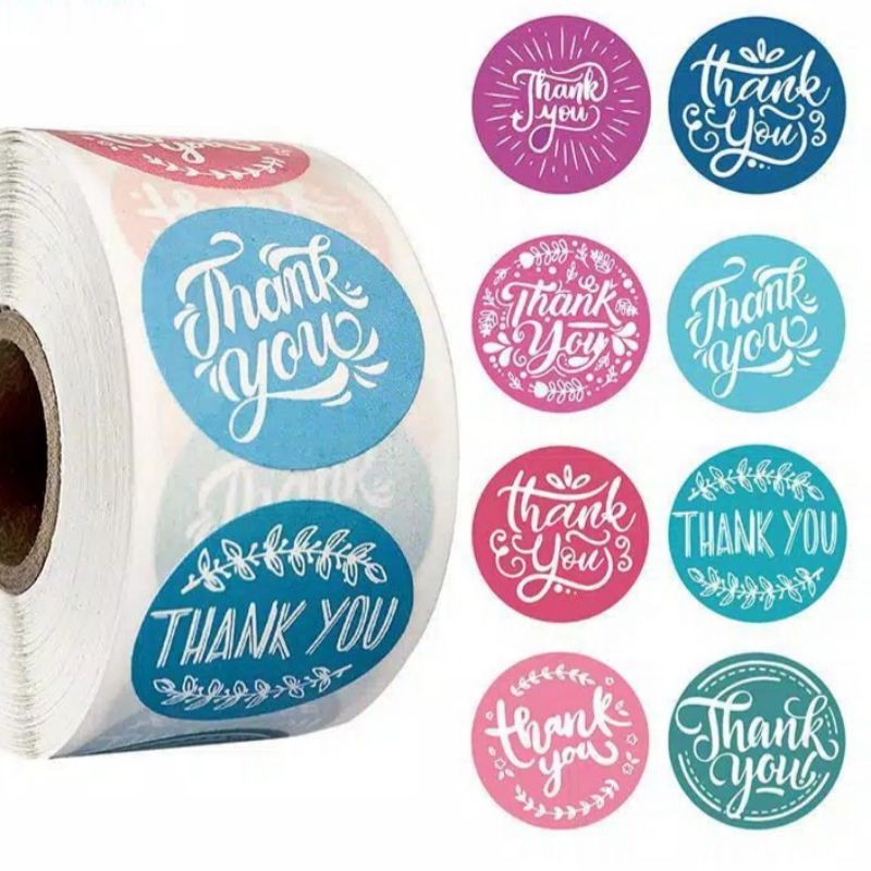 Jual STICKER STIKER LABEL PACKAGING KEMASAN THANK YOU | Shopee Indonesia