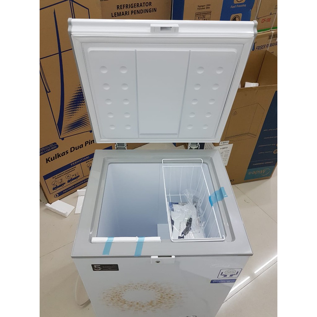 Jual Chest Freezer MIDEA HS 129 C 100 Liter Cooler BOX | Shopee Indonesia