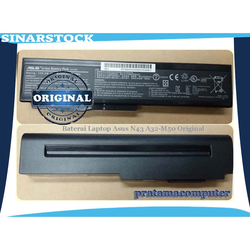 Jual Original Baterai Notebook Asus N43 N43S N43SL N53 Series Model A32 ...