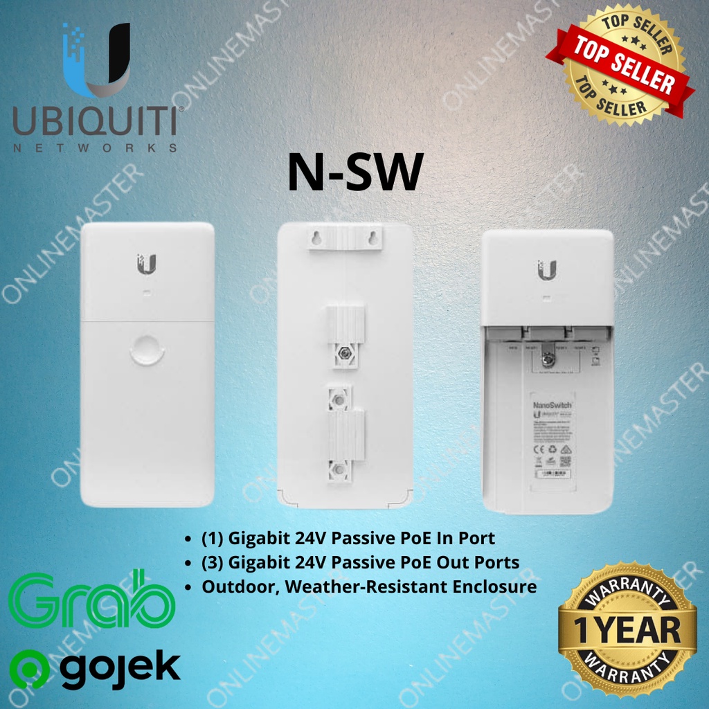 Jual Ubiquiti Nano Switch Outdoor 4-Port POE Passthrough Switch N-SW ...