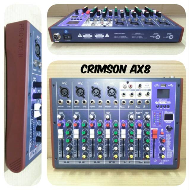 Jual MIXER AUDIO 8 CHANNEL CRIMSON AX8 PROFESIONAL MIXING CONSOLE | Shopee Indonesia