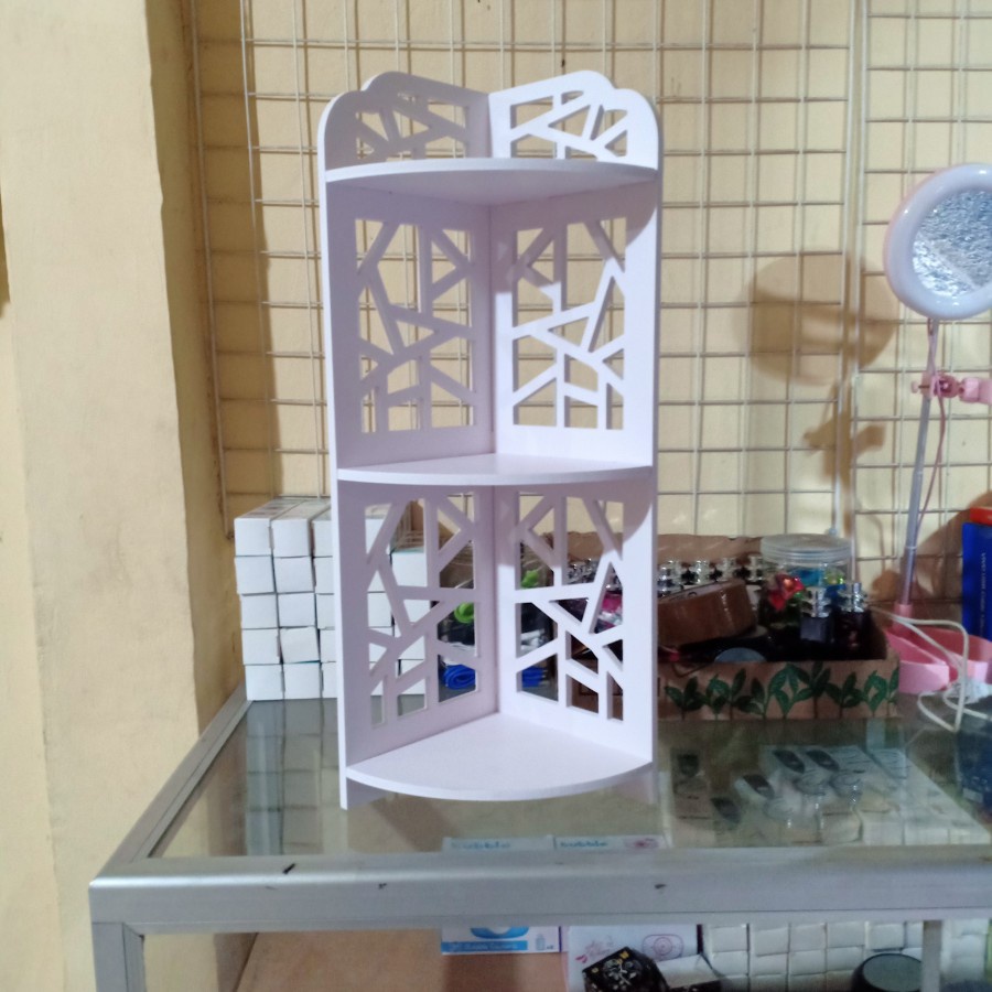 Jual Stand Corner Rack/ Rak Susun Berdiri 3 susun Termurah | Shopee ...