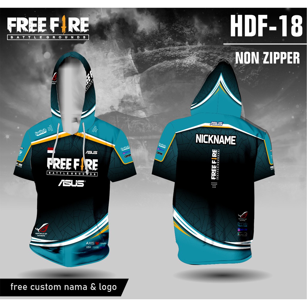 Jual Jersey hoodie free fire baju ff asus kaos game | Shopee Indonesia