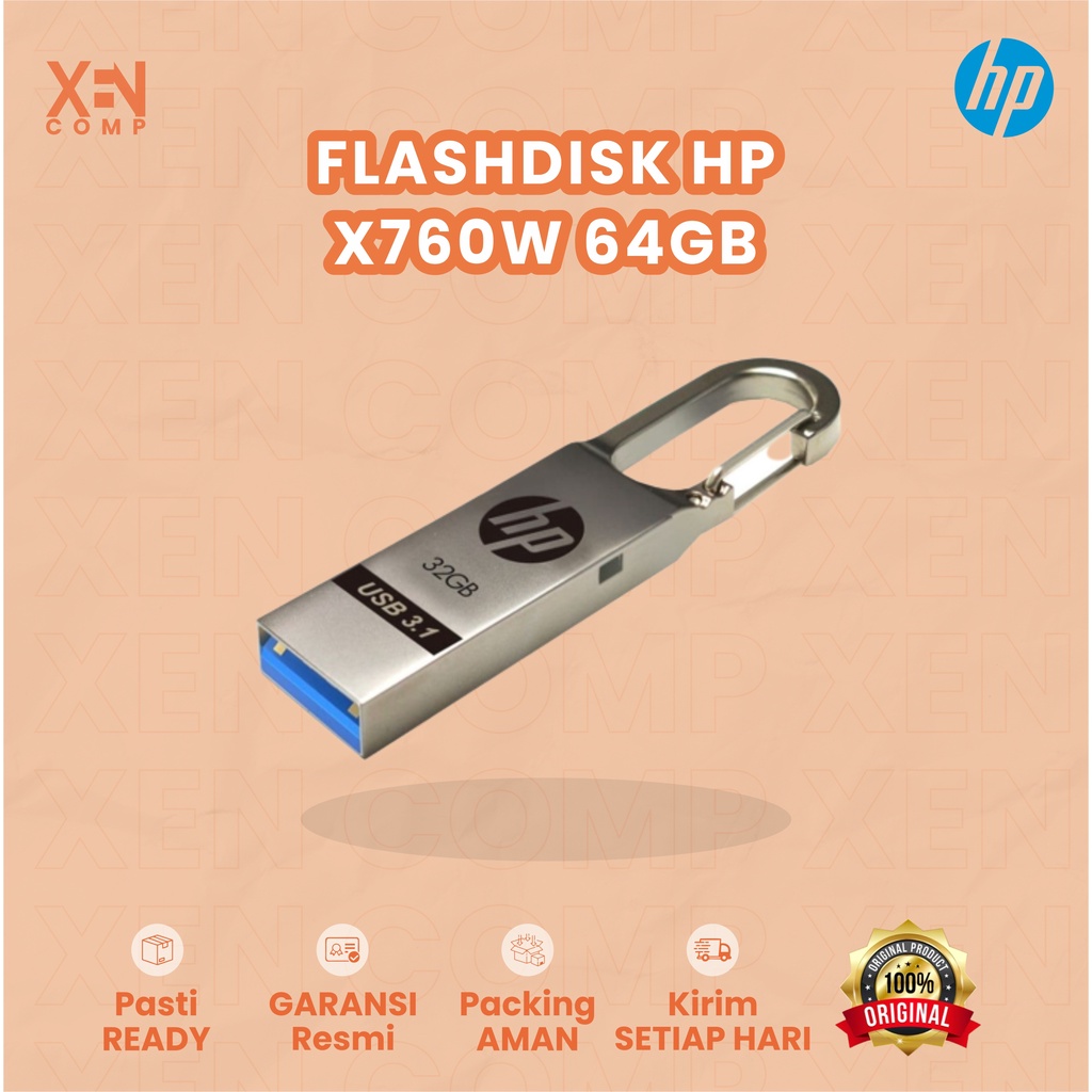 Jual Flashdisk Flasdisk Flash disk HP X760W 64GB USB 3.1 75Mbps Flash ...