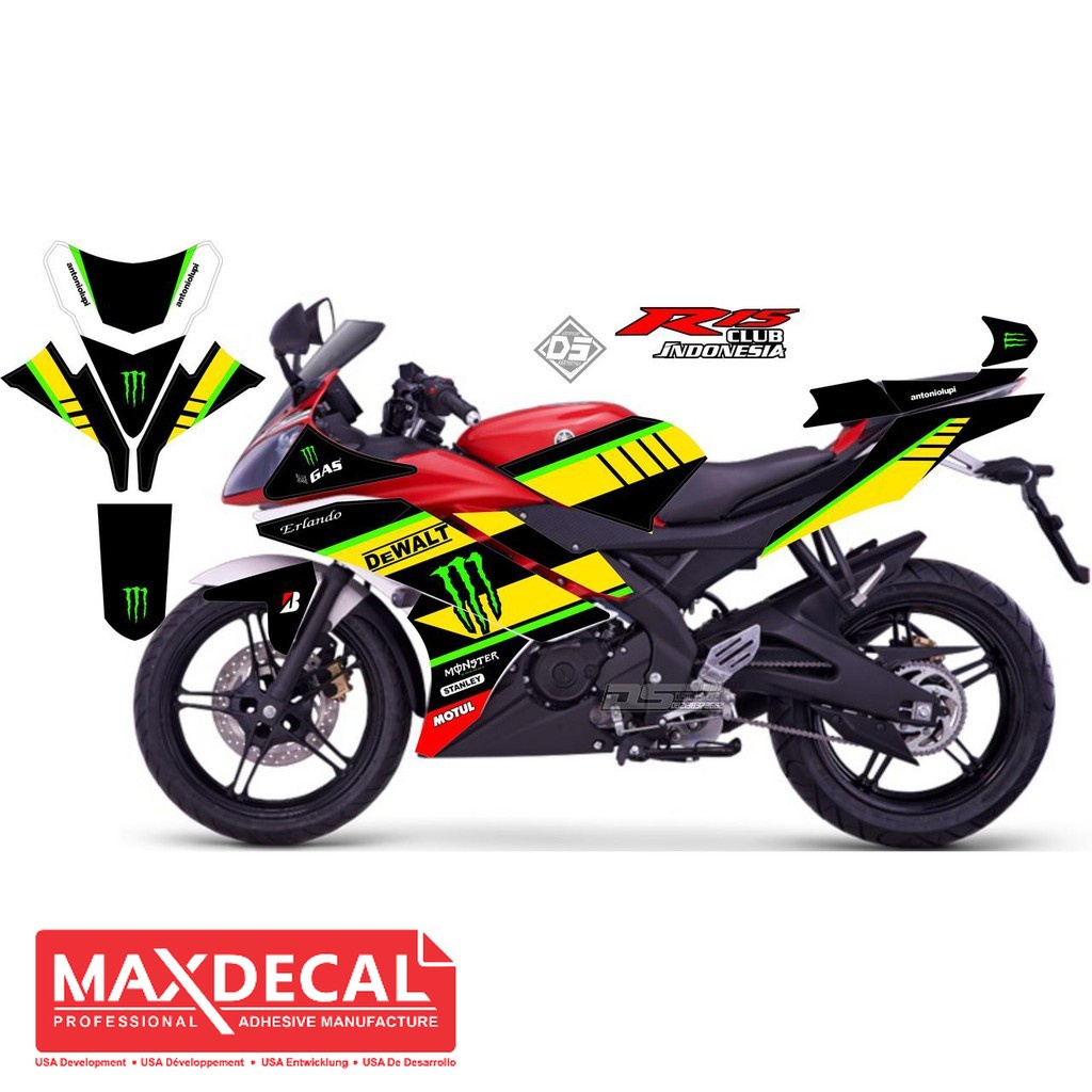 Jual Decal Yamaha R15 Motif Balap Racing | Shopee Indonesia