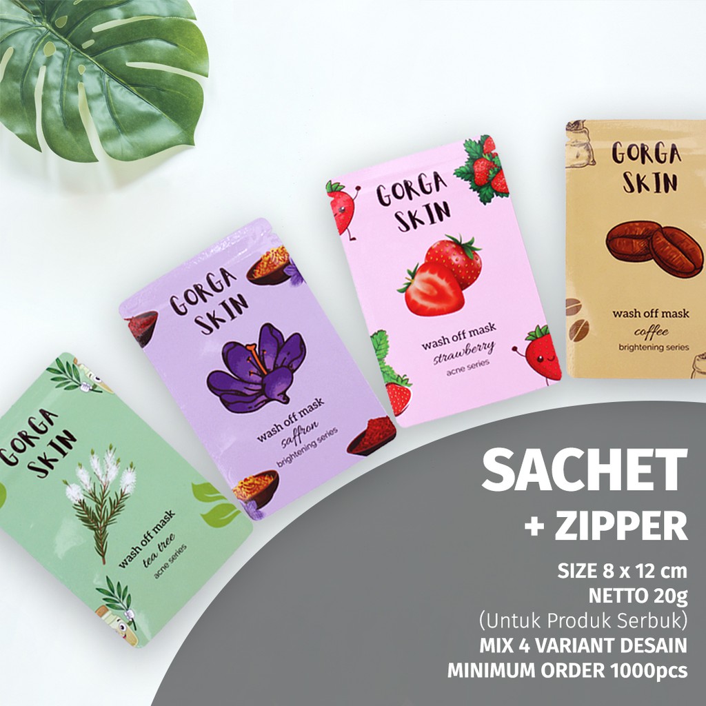 Jual Cetak Kemasan Sachet Zipper Full Print Ukuran 8x12 | Shopee Indonesia