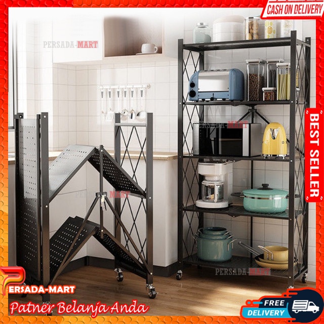 Jual KITCHEN RACK RAK DAPUR LIPAT MULTIFUNGSI MULTI LAYER KITCHEN RACK ...