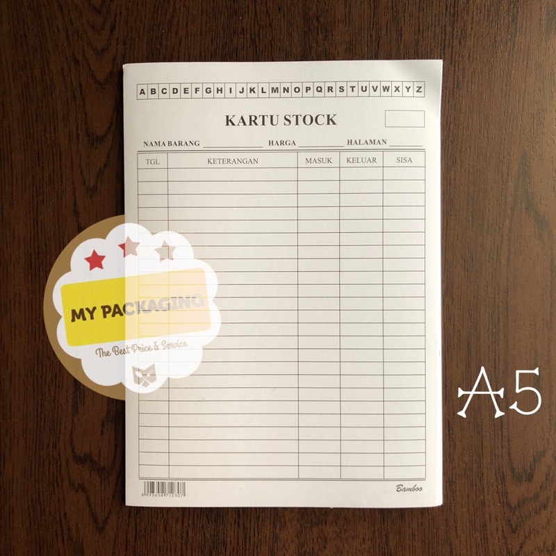 Jual Kartu Stock barang / Stock Card ukuran A5 [50 Sheets] | Shopee ...