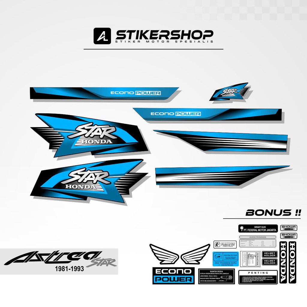 Jual STRIPING ASTREA PRIMA 1981 - 1993 / STAR / DREAM / STIKER ASTREA ...