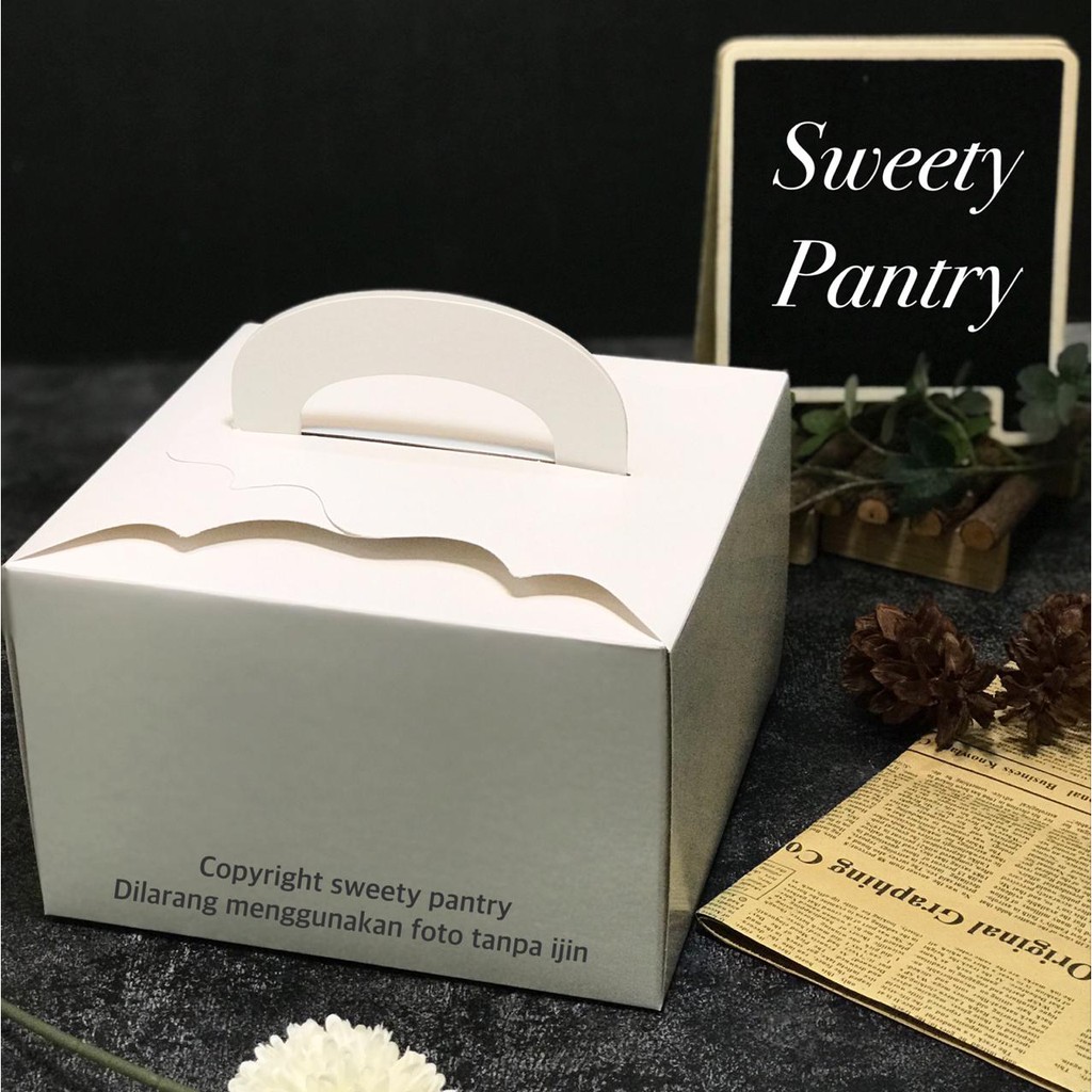Jual 42514 W - dus kue/box kue/kemasan/packaging kue model tenteng ...