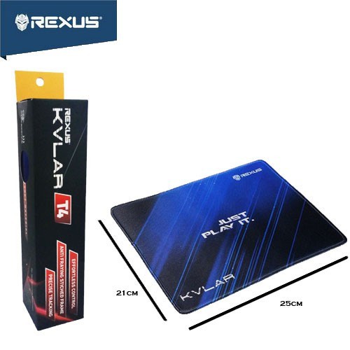 Jual Mouse pad Gaming Rexus Rubber cloth medium 25x21cm Kvlar T4 - Alas ...