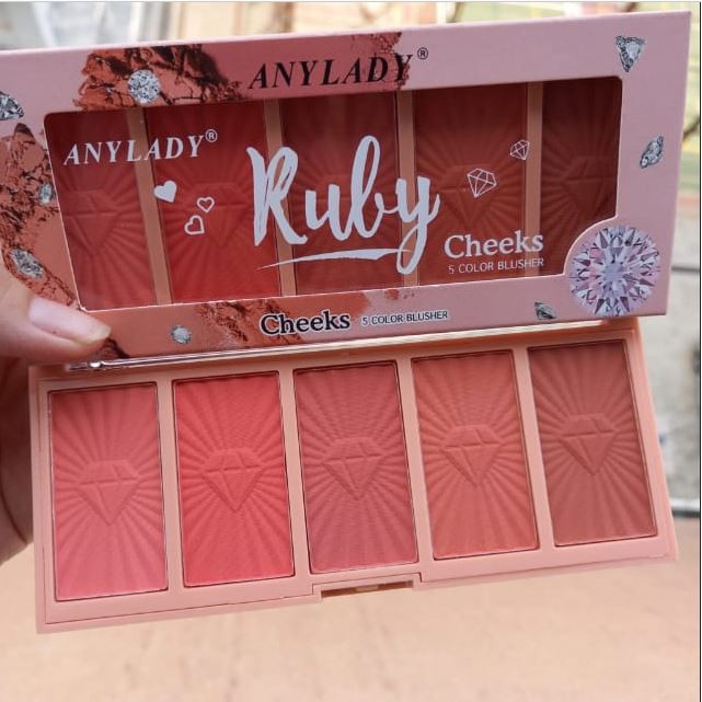 Jual [ECER] BLUSHER / BLUSH ON CHEEKS RUBY 5 COLOR NO.8984B/SO CHIC NO ...