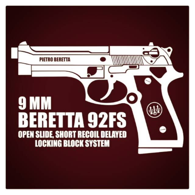 Jual Beretta 92FS Cutting Sticker | Shopee Indonesia