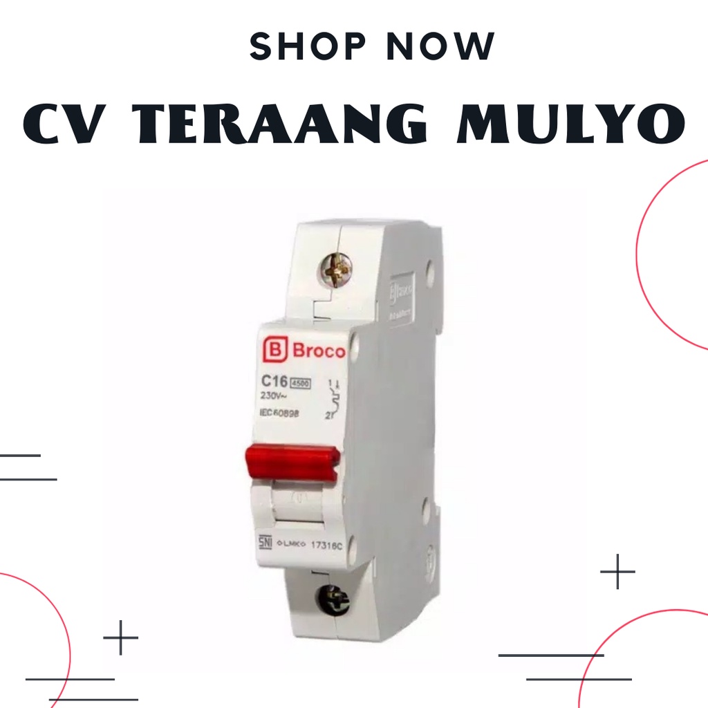 Jual MCB 16A 1PHASE BROCO | Shopee Indonesia