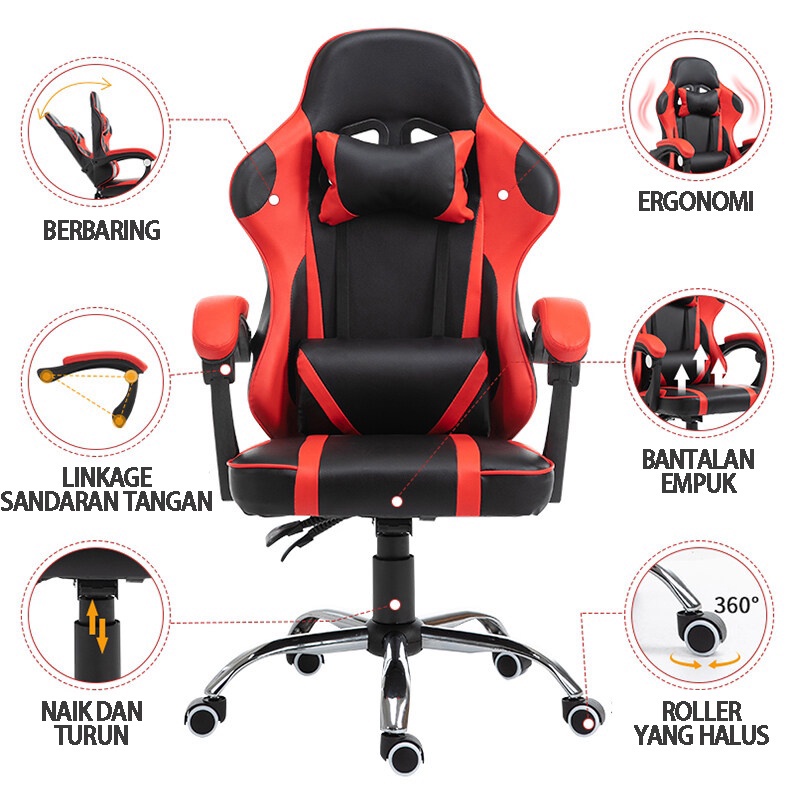Jual Barang spot! Kursi Gaming/ Gaming Chair / Kursi Gamers / Kursi Gamer / Kursui Putar / Kursi ...
