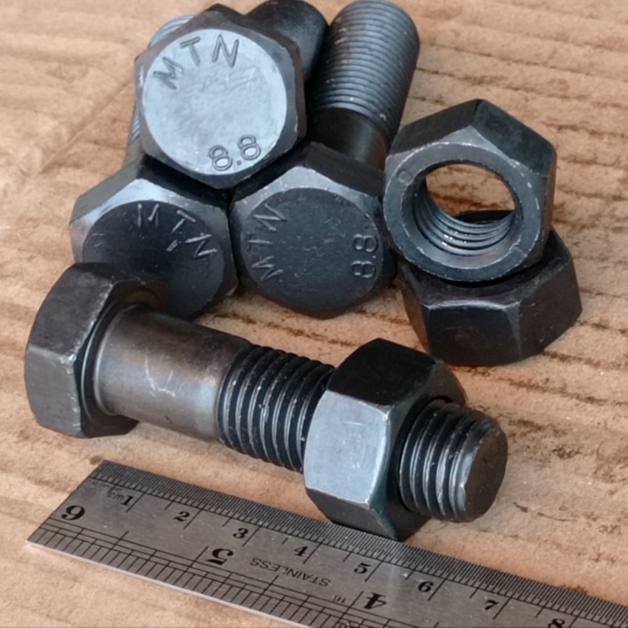 Jual BAUT BAJA HTB 8.8 M16 X 60 / BAUT BAJA M16 X 60 HITAM / BAUT M16X60 BAJA / BAUT 24 KUNCI 24 ...